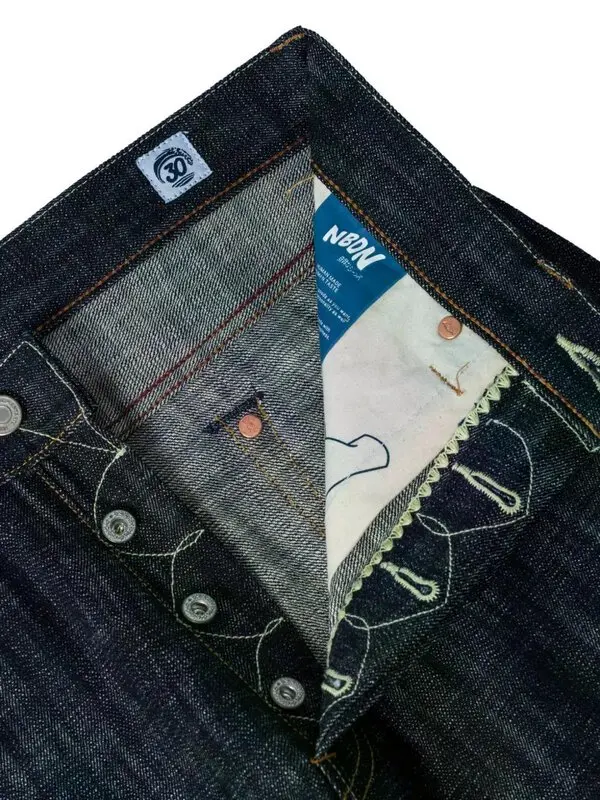 NBDN DENIM Kanpai! Embroidered Wide-leg Jeans