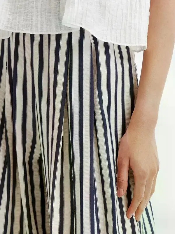 B+AB Striped Wide-leg Trousers