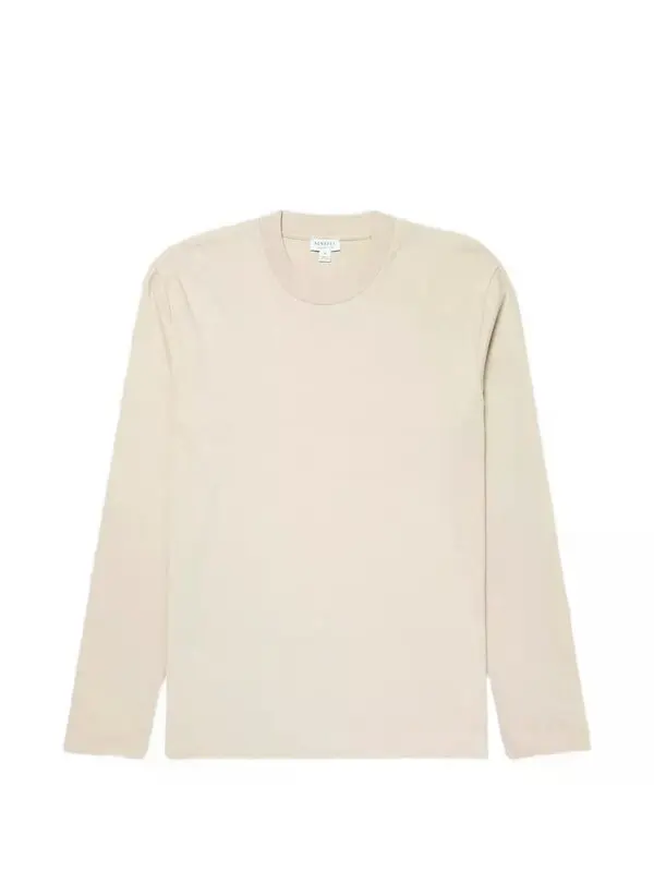 Sunspel Riviera Long-sleeve Cotton T-shirt - Neutrals