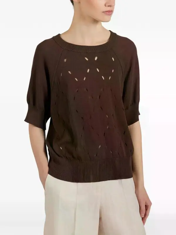 SLOWEAR Diamond Pattern Cotton Sweater