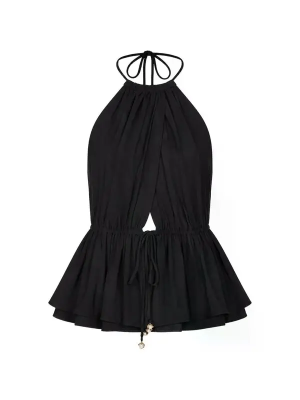 TAYLOR Halterneck Peplum Top