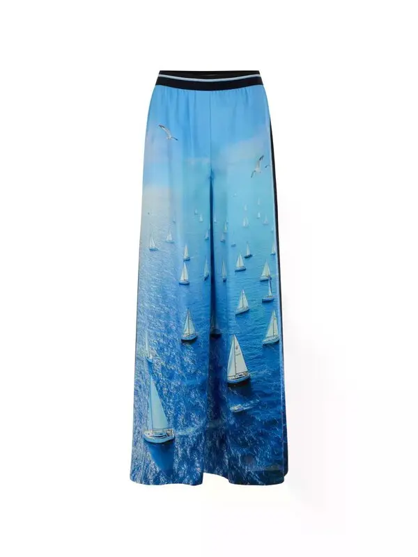 MARCCAIN Willmar Wide-leg Trousers With Yacht Print