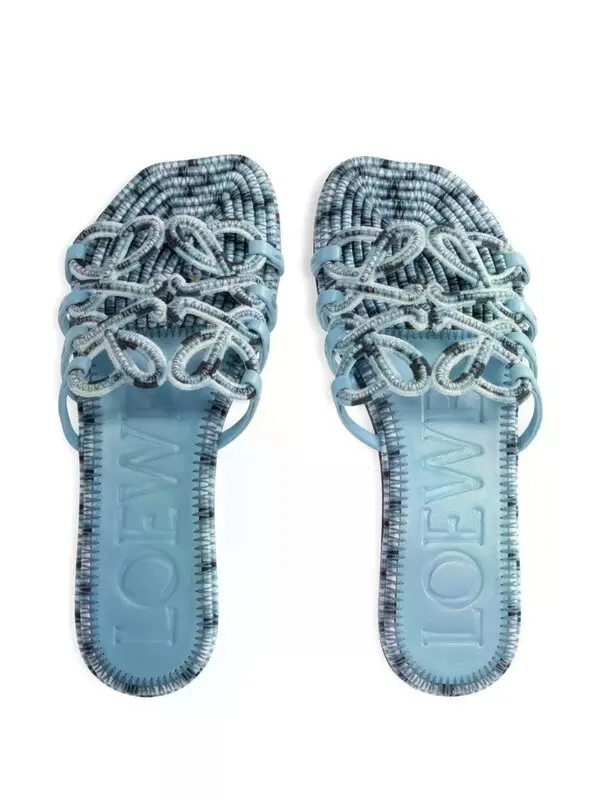 Loewe Petal Anagram Embroidered Sandals