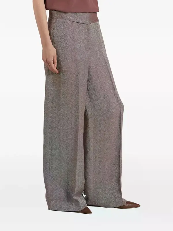 SLOWEAR Herringbone-weave Regular-fit Trousers