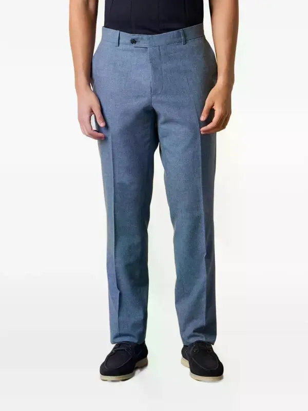 Brooks Brothers Pressed-crease Tailored Trousers - Blue