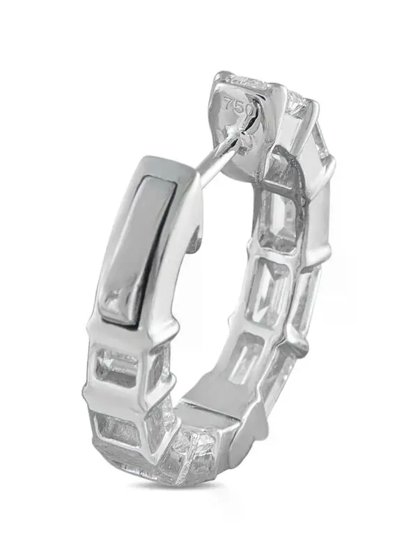 LB EXCLUSIVE 18k White Gold Diamond Hoop Earrings