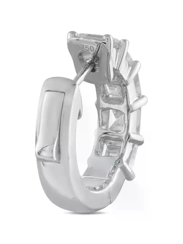 LB EXCLUSIVE 18k White Gold Diamond Hoop Earrings