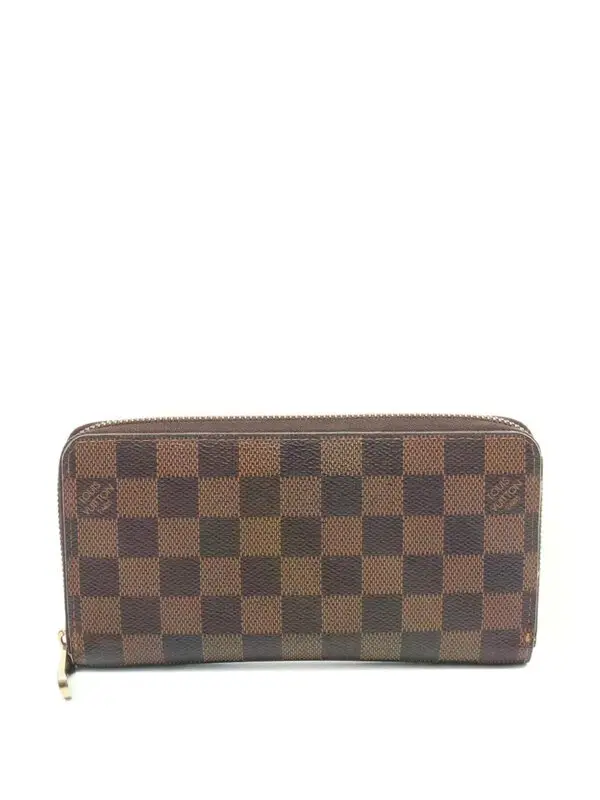 LOUIS VUITTON 2008 Damier Ebene Zippy Wallet - Brown