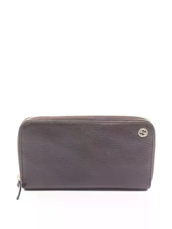 Gucci 00s Interlocking G Leather Wallet - Brown