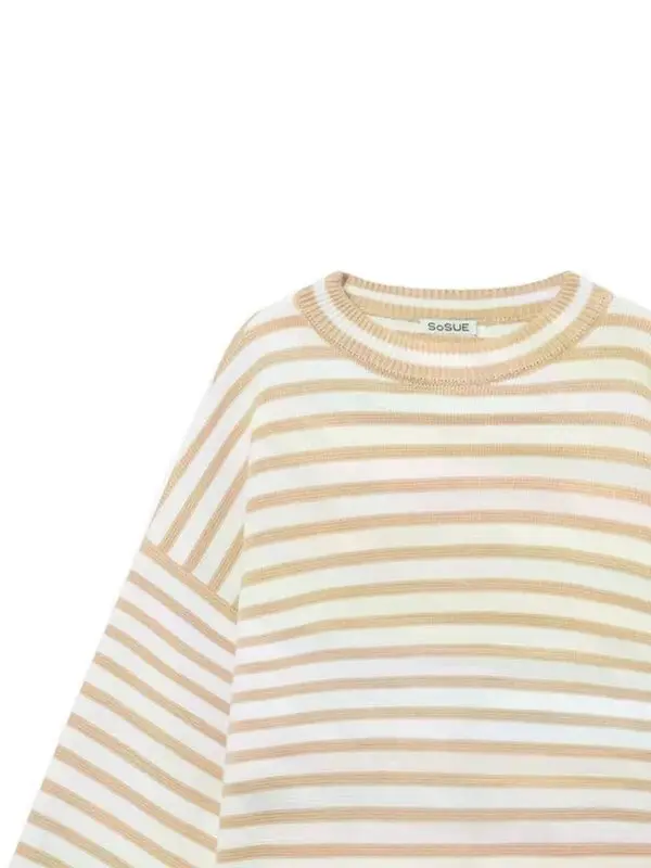 SOSUE Sailor Striped Crew Neck Sweater