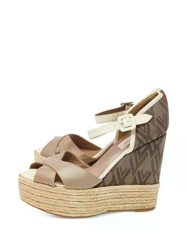 Valentino Garavani Leather Wedge Sandals