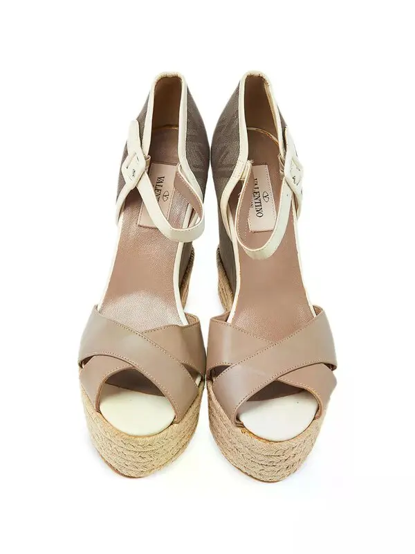 Valentino Garavani Leather Wedge Sandals