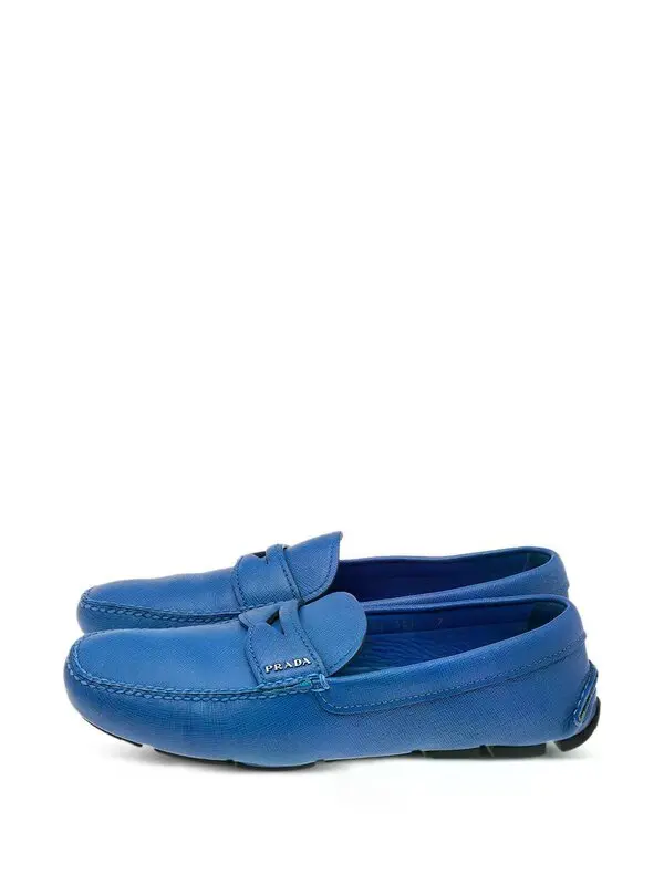 Prada Saffiano Leather Penny Loafers