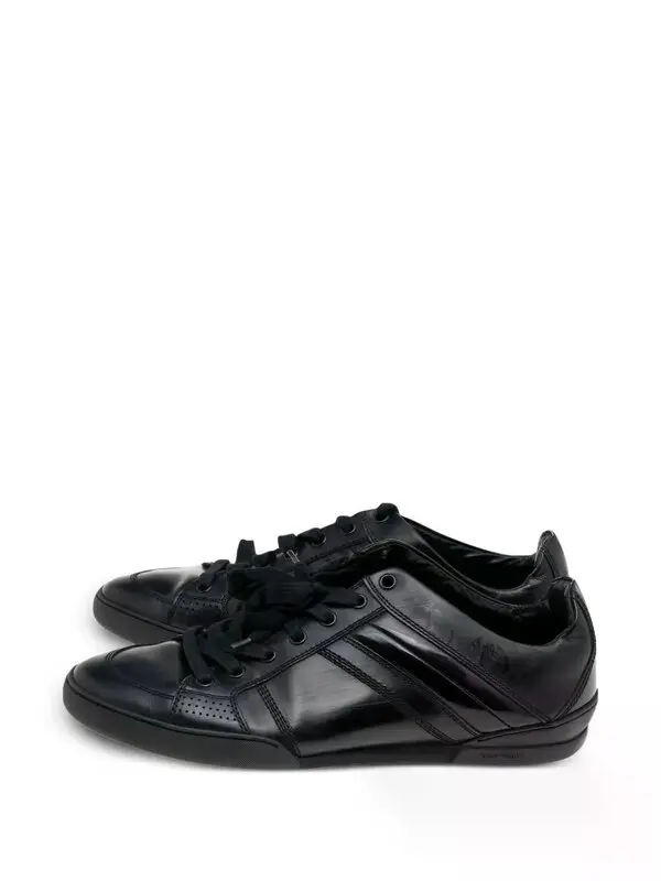 Dior Leather Lace-up Sneakers - Black