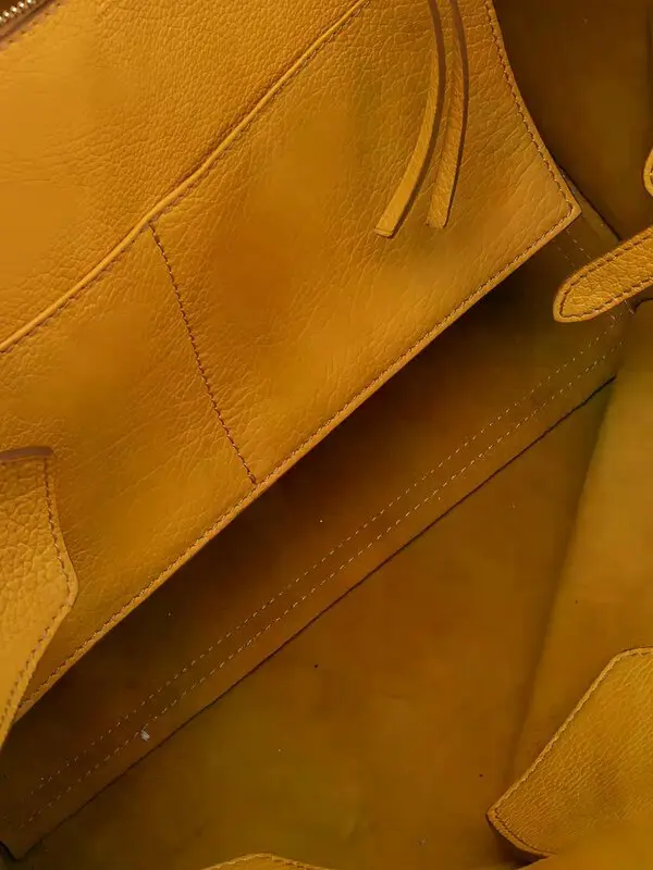Celine Tie Detailed Tote Bag - Yellow