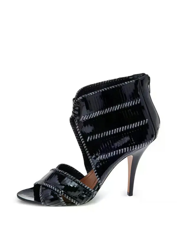 Givenchy Stripe-cut Patent Leather Ankle Boots