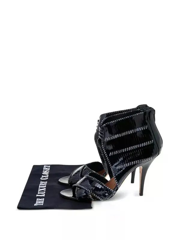 Givenchy Stripe-cut Patent Leather Ankle Boots