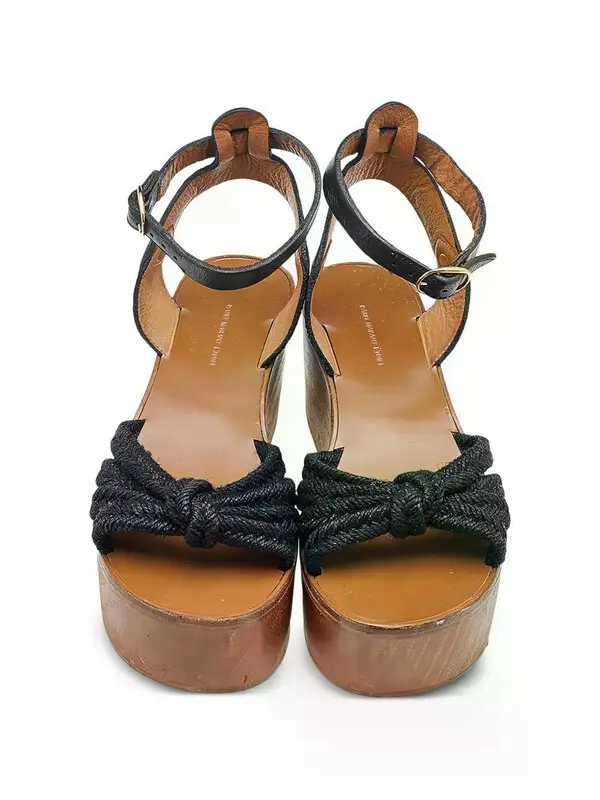 Isabel Marant Étoile Knotted Wedge Platform Sandals