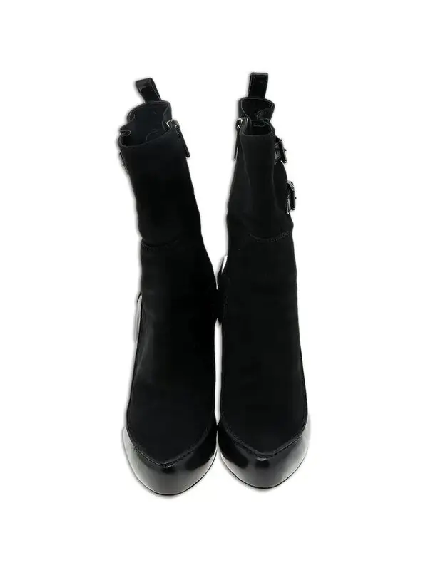 TOD'S Buckled Leather And Suede Boots