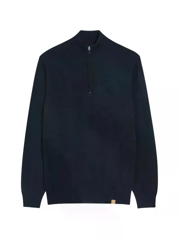 NOW YOU LIVE Woodhouse Zip-neck Sweater