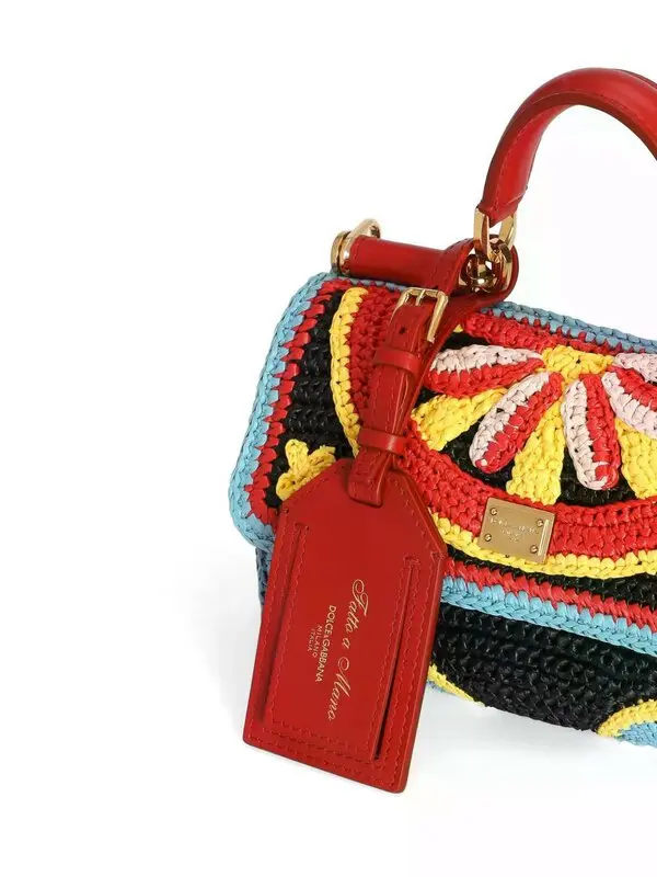 Dolce & Gabbana Mini My Sicily Handbag In Raffia