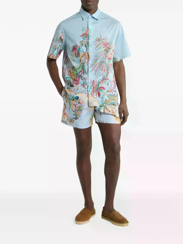 Etro Floral-print Short-sleeved Shirt