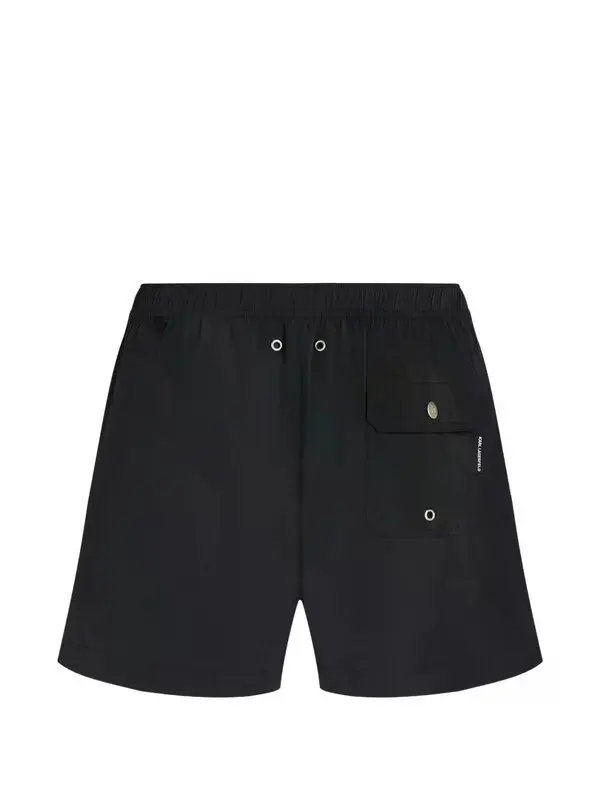 Karl Lagerfeld Logo Print Drawstring Swim Shorts - Black