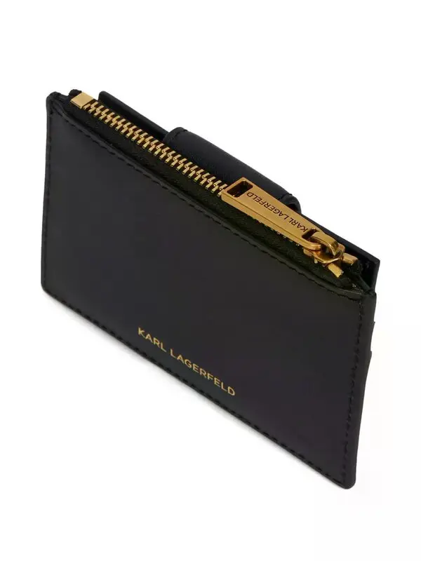 Karl Lagerfeld Logo-plaque Zip Cardholder