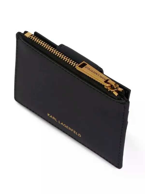 Karl Lagerfeld Logo-plaque Zip Cardholder