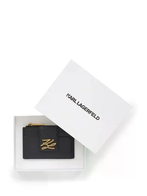 Karl Lagerfeld Logo-plaque Zip Cardholder
