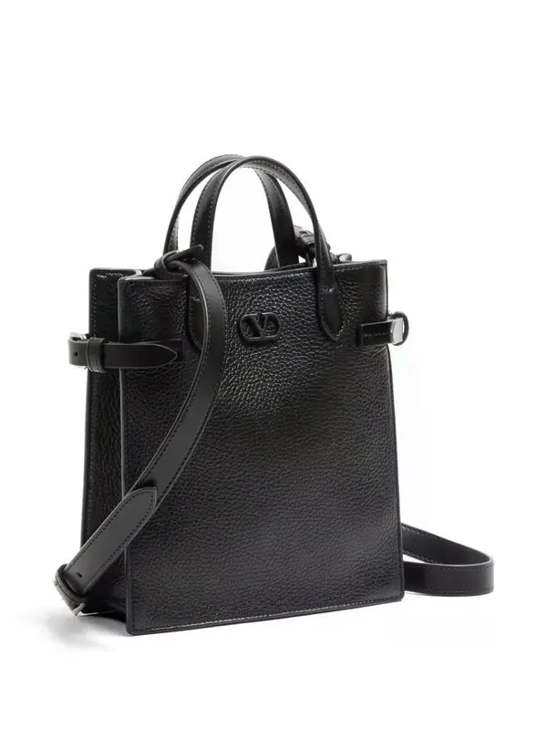 Valentino Garavani Grained Leather Antibes Small Shopping Bag