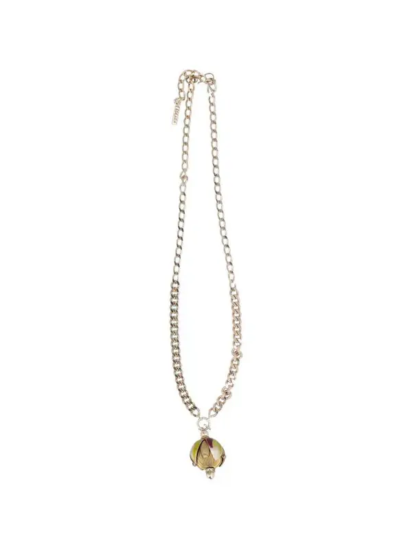 Escada Floral Pendant Necklace - Silver