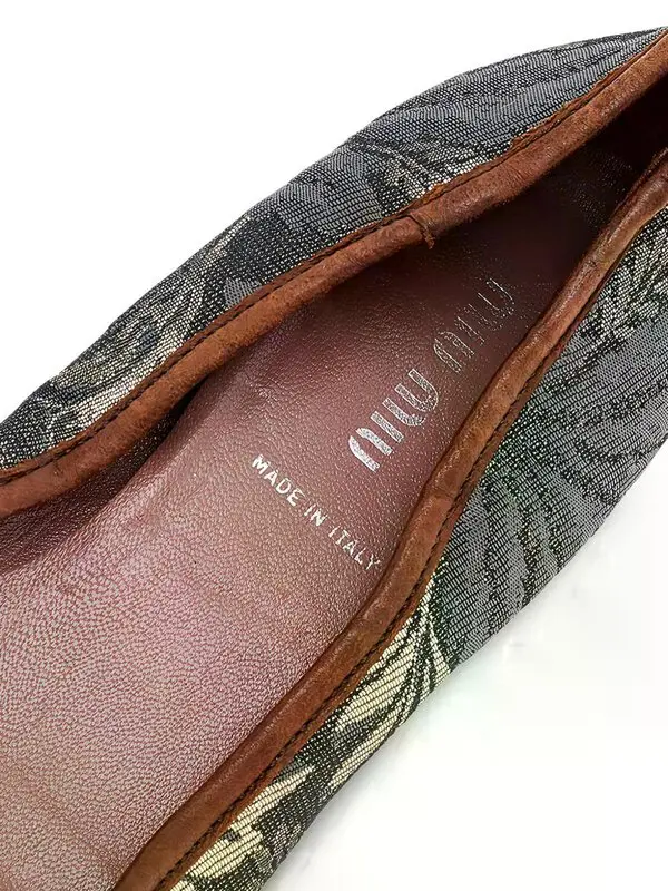 Miu Miu Jacquard Embellished Pumps