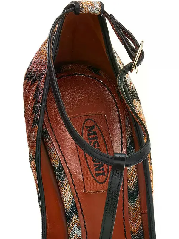 Missoni Zig-zag Pattern T-bar Strap Pumps