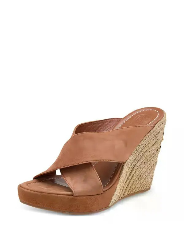 Tory Burch Suede Criss-cross Wedge Sandals