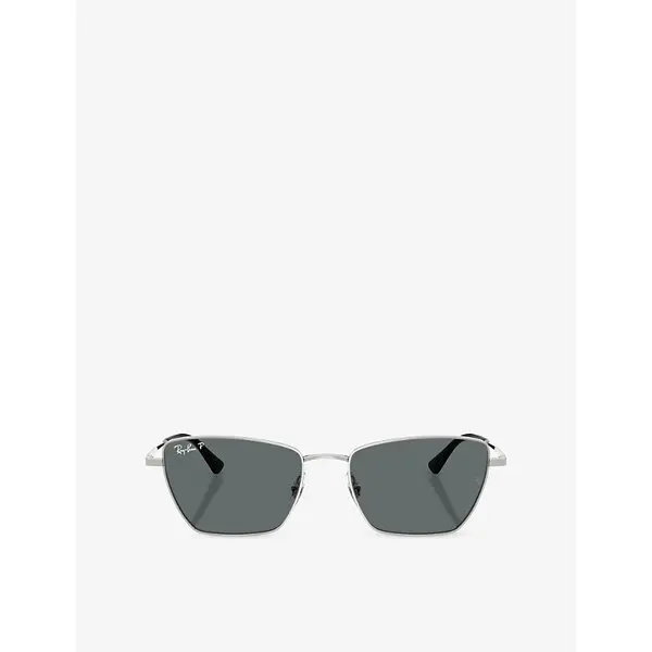Ray-ban Rb3783 Irregular-frame Metal Sunglasses - Silver