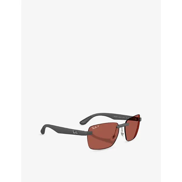Ray-ban Rb4470ch Irregular-frame Polarised Sunglasses - Grey