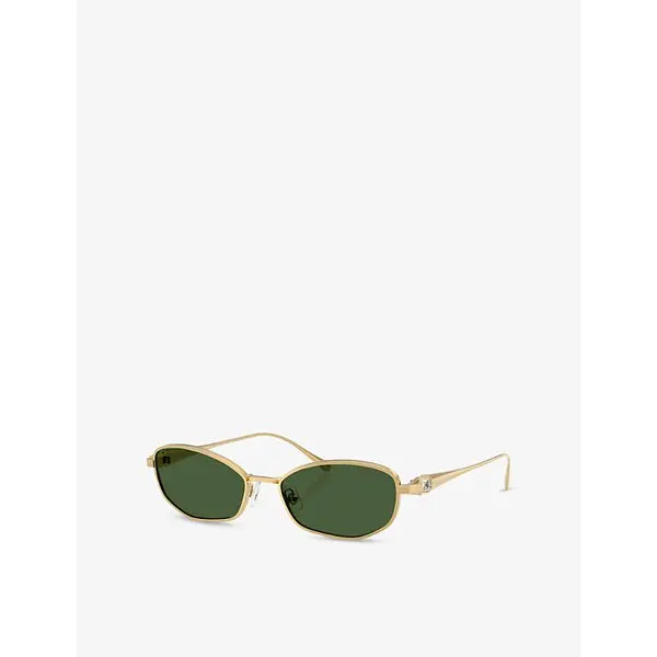 SWAROVSKI Pillow-frame Metal Sunglasses