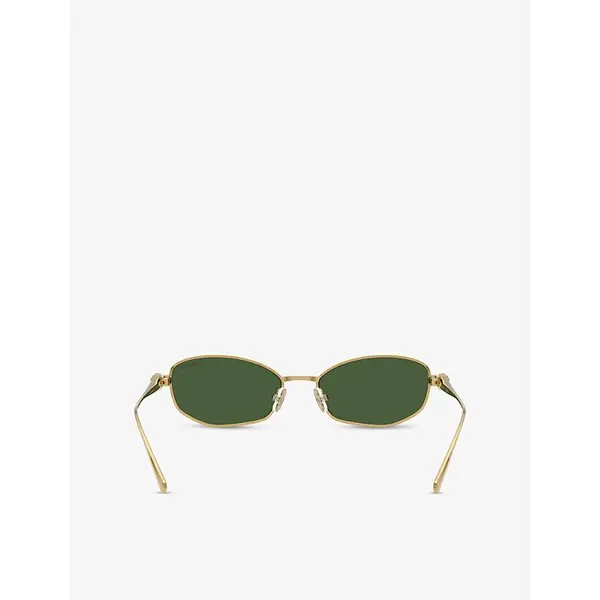 SWAROVSKI Pillow-frame Metal Sunglasses