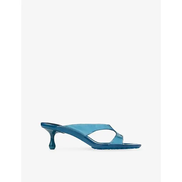 JIMMY CHOO Jelly Drop 50 Mid Heel Sandals - Light Lagoon