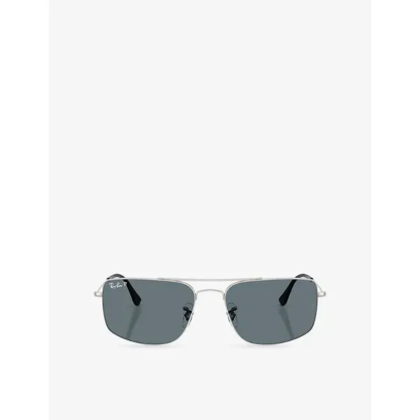 Ray-ban Square-frame Metal Sunglasses - Silver