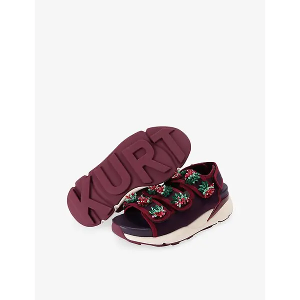 Kurt Geiger Embellished Floral Fabric Sandals