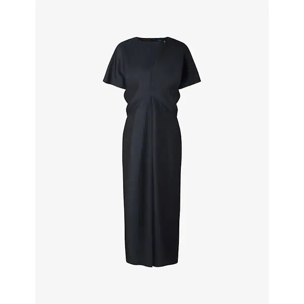 Soeur Ella Slim-fit Silk Midi Dress - Noir