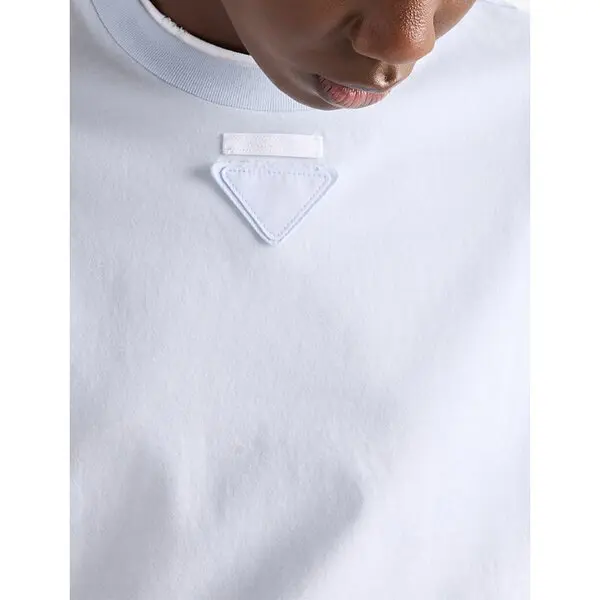 Prada Astro Layered Cotton-jersey T-shirt - Light Blue