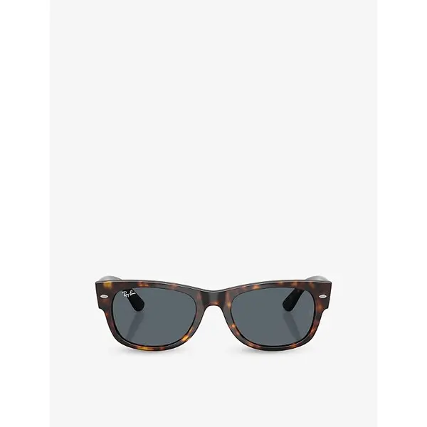 Ray-ban Rb0832s Mega Wayfarer Ii Square-frame Acetate Sunglasses - Brown