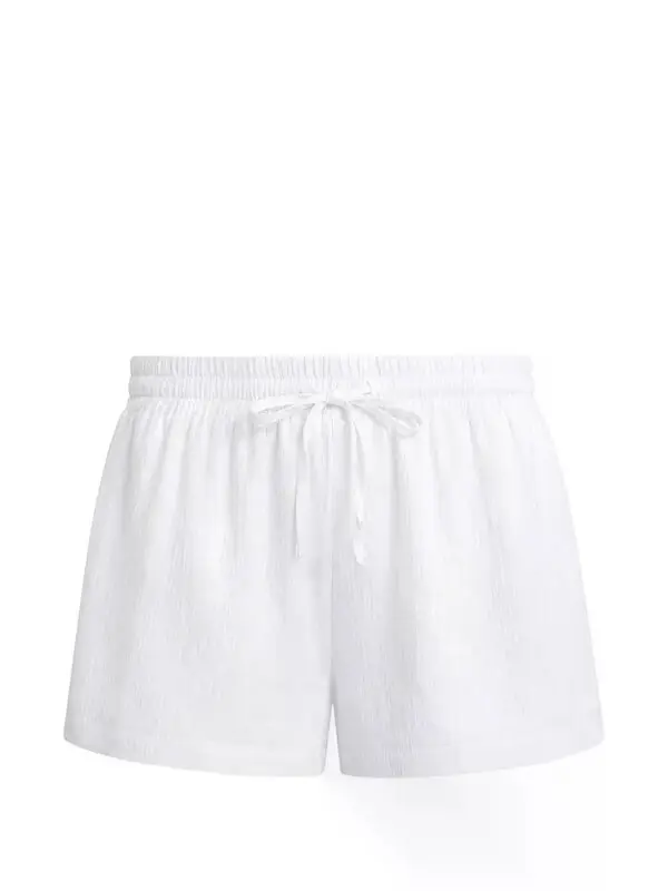 Seafolly Crinkle Texture Drawstring Shorts - White