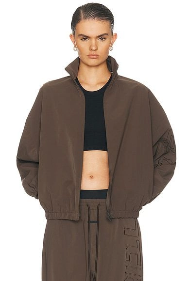 Fear Of God Active Trace Full Zip Track Sporty Nylon Jacket - Brown