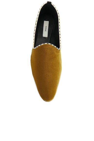 TOTEME Velvet Venetian Slipper - Saffron