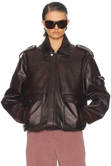 Coperni Oversized Leather Bomber Jacket