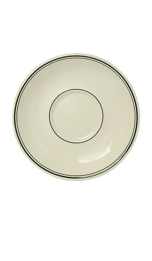 FISH'S EDDY Greenband Saucer - Cream